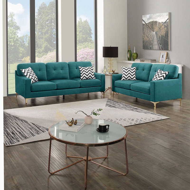Teal couch wayfair store